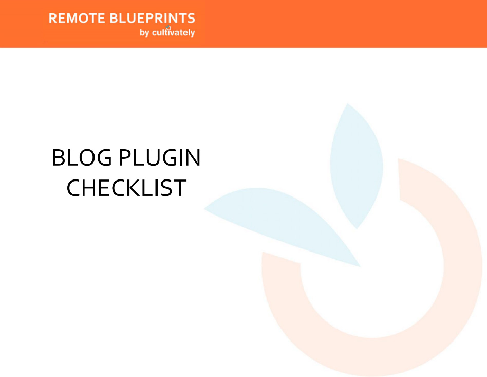 Blog Plugin Checklist - Cultivately