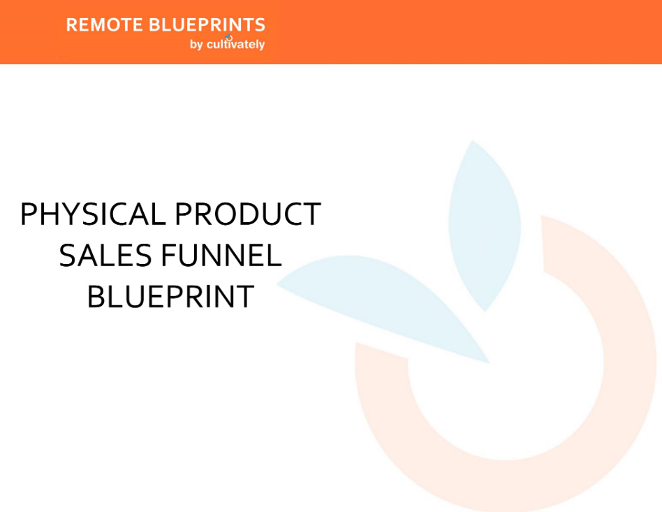 Physical Product Sales Funnel Blueprint - Cultivately