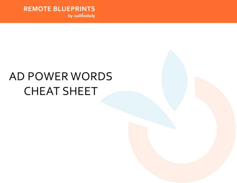 Ad Power Words Cheat Sheet - Cultivately