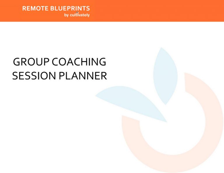 Group Coaching Session Planner - Cultivately